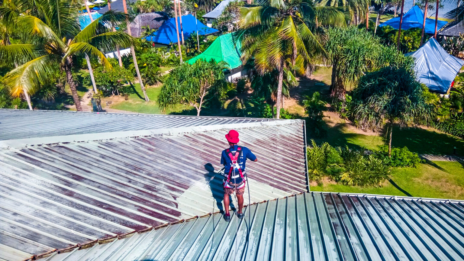 Roof cleaning of The Naviti Resort - Pacific Cleaning